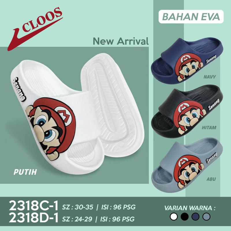 Jual 2318 NEW SANDAL SELOP ANAK LAKI-LAKI MARIO CLOOS 24-35 | Shopee ...