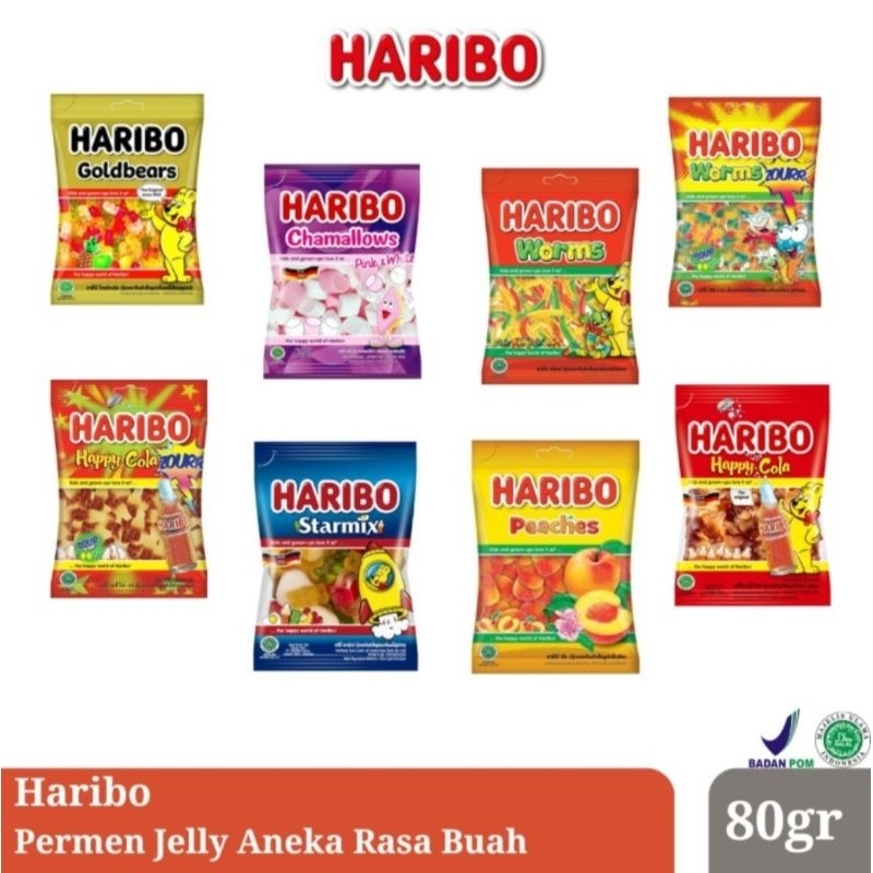Jual HARIBO JELLY GUMMY CANDY 80 GRAM | Shopee Indonesia
