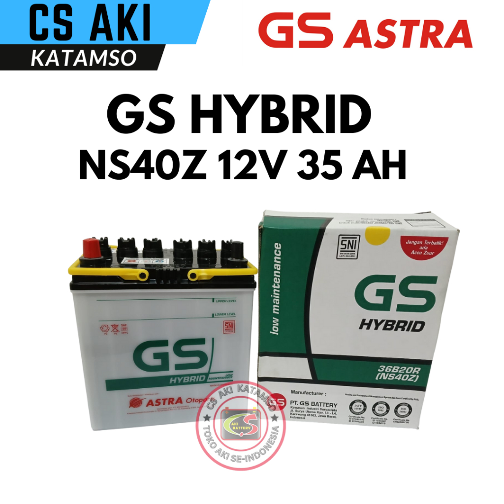 Jual Aki Mobil GS Hybrid Tipe NS40Z 35Ah Untuk Avanza, Xenia, Rush, Terios, Granmax, Apv DLL ...