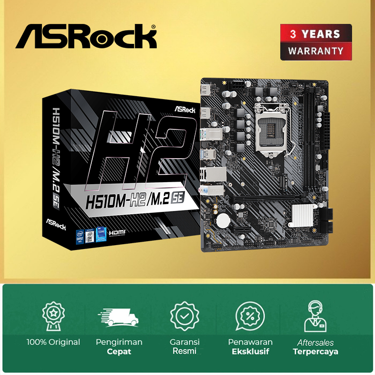 Jual Motherboard ASRock H510M-H2/M.2 SE (Intel LGA 1200, Gen11) | Shopee Indonesia