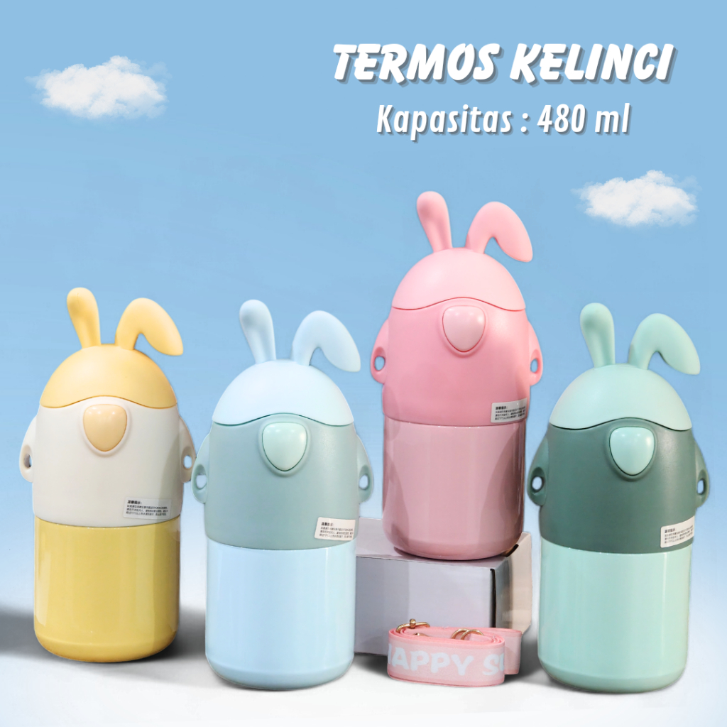Jual Botol Thermos Anak Karakter Kelinci Terlaris Bahan termos | Shopee ...