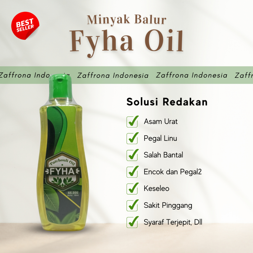 Jual MINYAK BALUR/ MINYAK TERAPI/ MINYAK NILAM FYHA OIL 80 ml - EFEKTIF ...