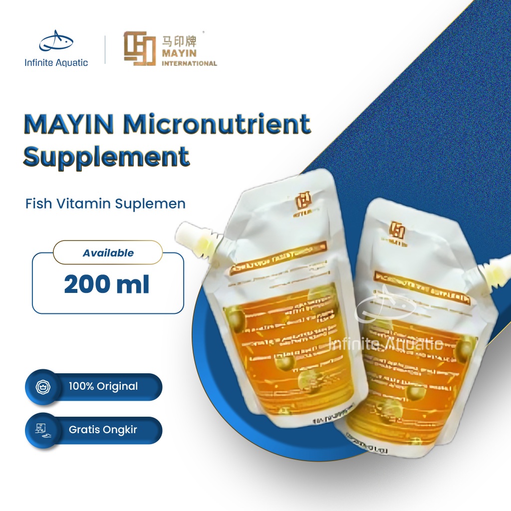 Jual MAYIN Micronutrient Supplement 200ml - Fish Vitamin Suplemen ikan ...