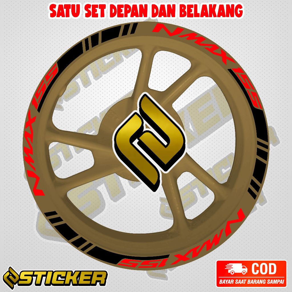 Jual Stiker Velg Sticker Velk NMAX gold | Shopee Indonesia
