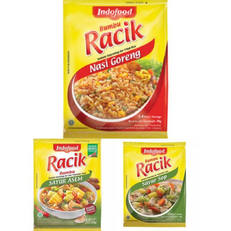 Jual RACIK NASI GORENG, SAYUR ASEM & SOP KEMASAN SACHET PRAKTIS ...