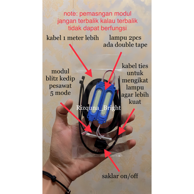 Jual LAMPU KOLONG + MODUL BLITZ KEDIP PESAWAT UNIVERSAL | Shopee Indonesia