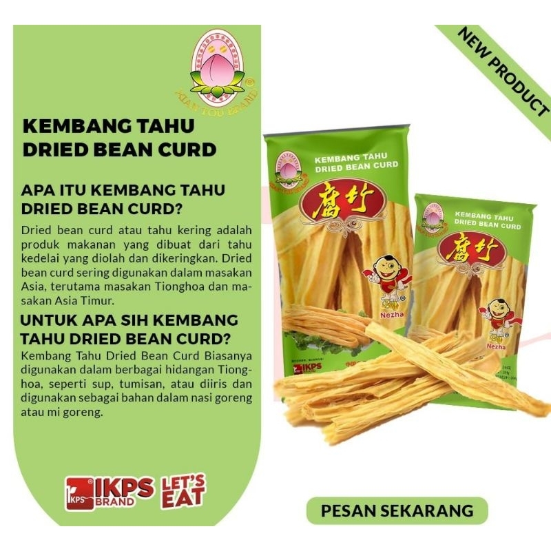 Jual Dried Beancurd Stick 130g "Xian Tou (Nezha)" / Kembang Tahu ...