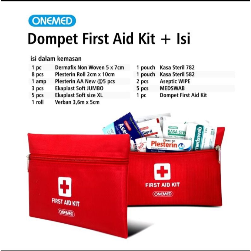 Jual Dompet First Aid Kit + Isi Onemed P3K Set Onemed Dompet P3K + Isi ...