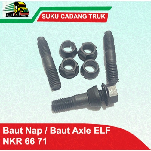 Jual BAUT NAP BOLT STUD NUT AS RODA ISUZU NKR66, NKR71 ELF | Shopee ...