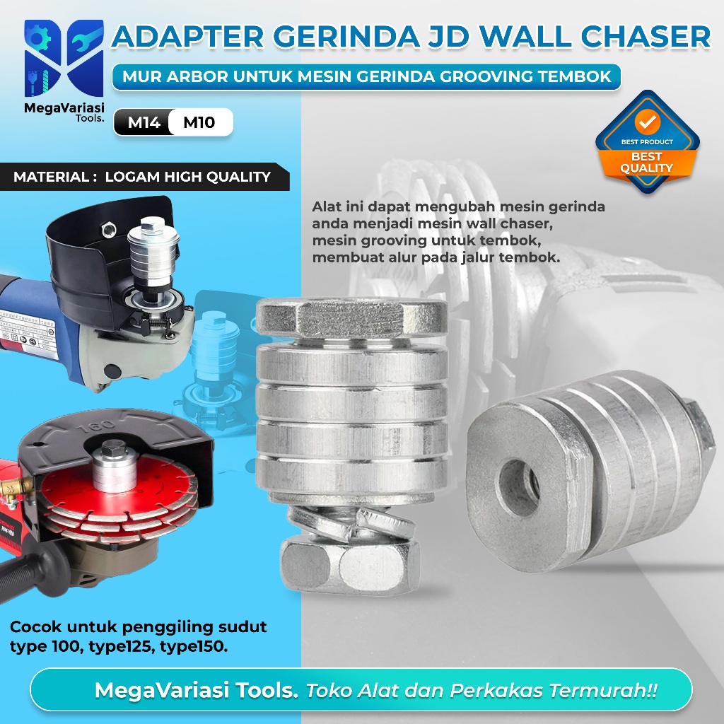 Jual Ring adapter gerinda jd wall chaser - mur arbor untuk mesin ...