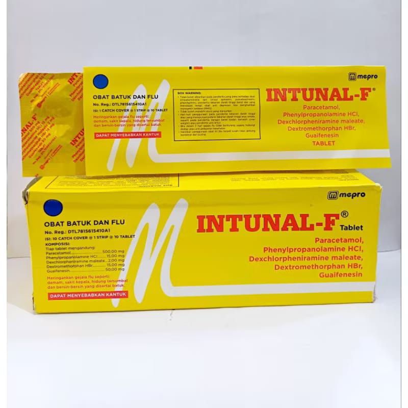 Jual Intunal F (1Strip @10Tablet) - Untuk Meredakan Gejala Demam, Batuk ...