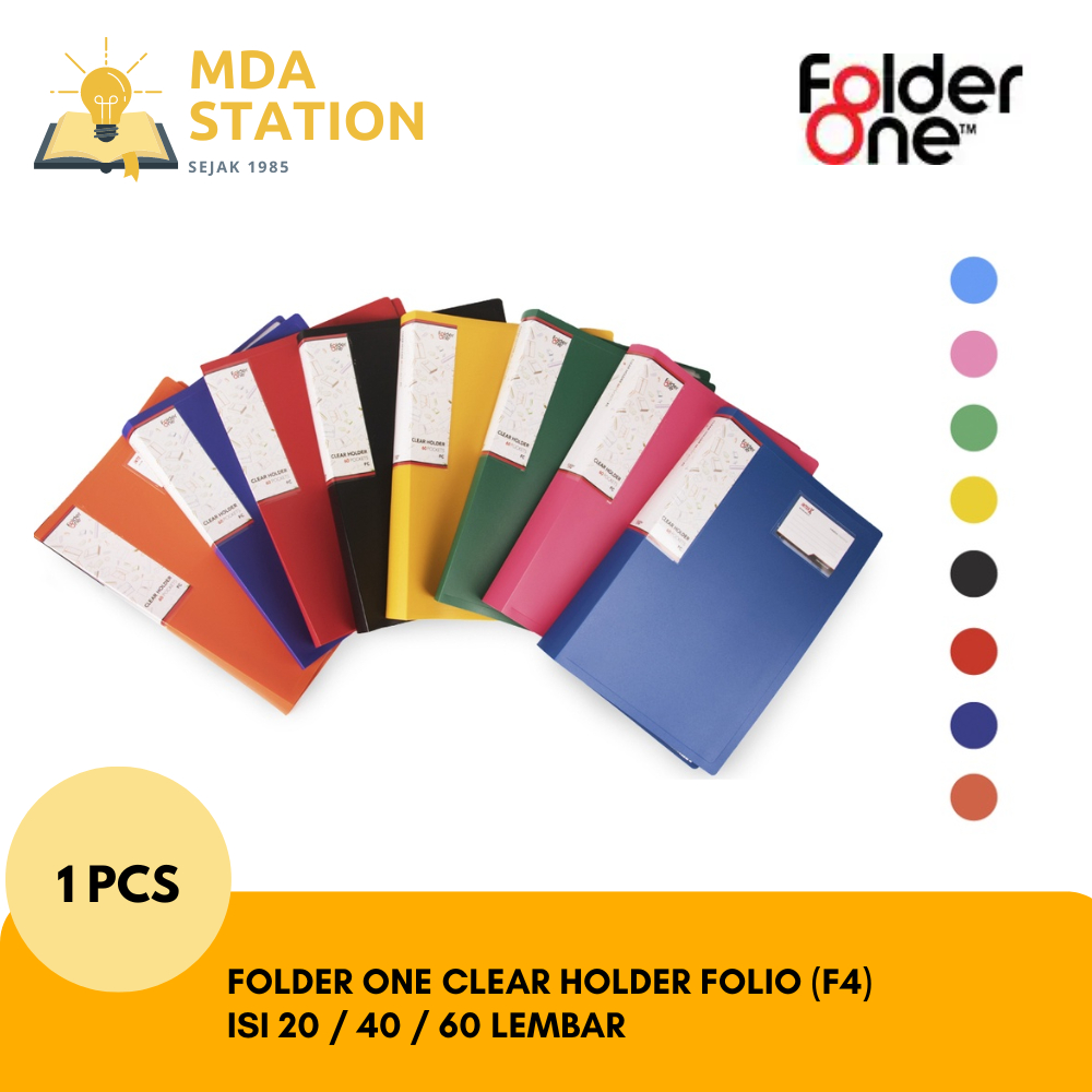 Jual FOLDER ONE Clear Holder Folio F4 Isi 20 / 40 / 60 Lembar (SATUAN ...