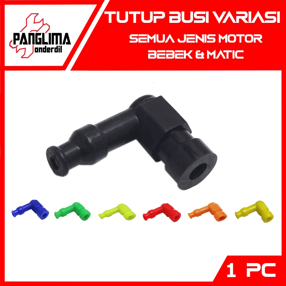 Jual Tutup Busi Variasi Universal-Untuk Semua Jenis Motor Hitam-Merah ...