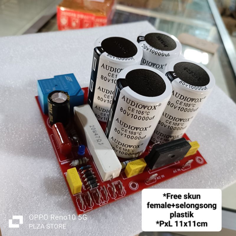 Jual Kit psu 4 elco 80v 10000uf audiovox plus Softstart kit psu ampli ...