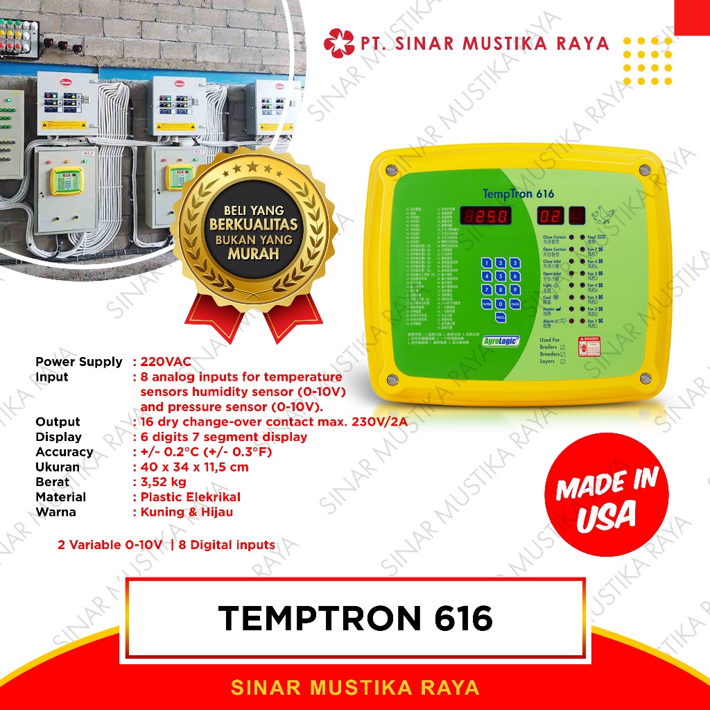 Jual Temptron 616 - Pengatur Suhu Pengontrol Close House Kipas Pemanas ...