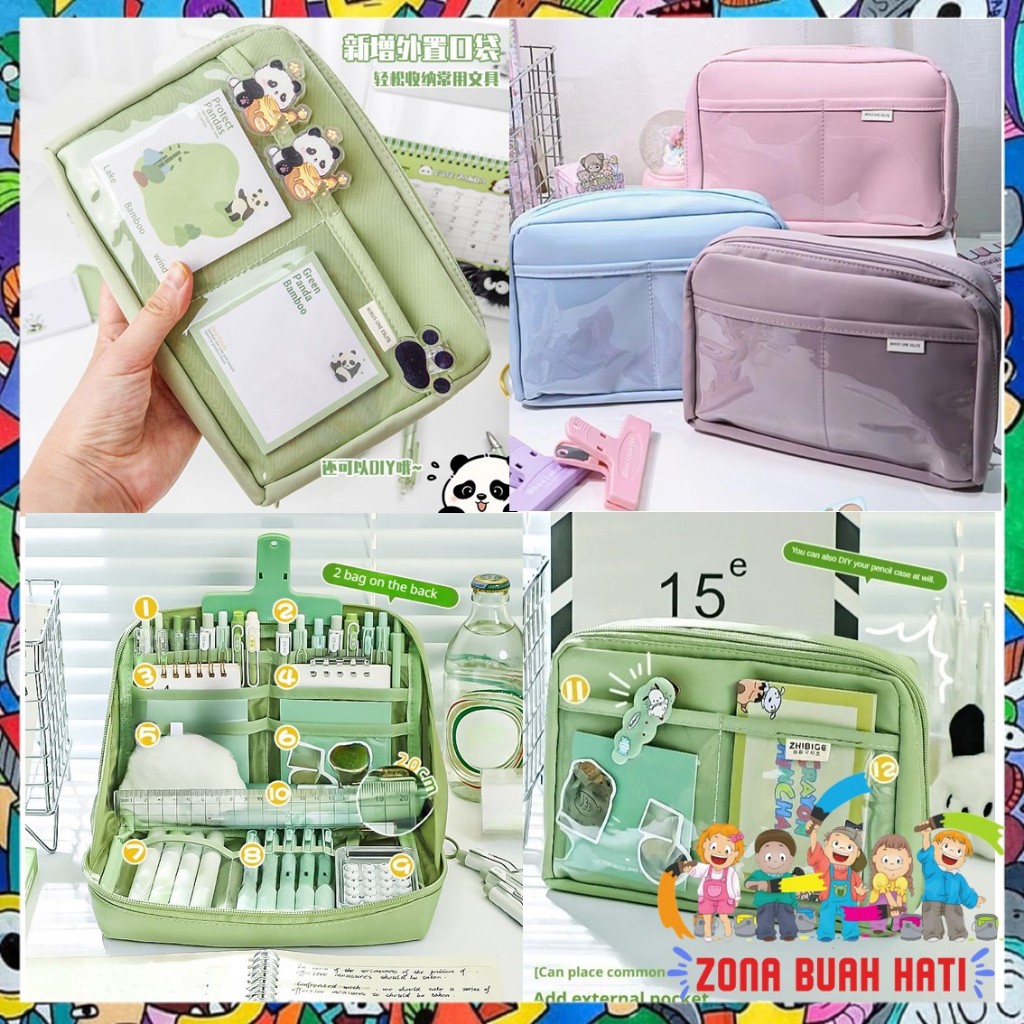 Jual ZBH Pencil Case Tas Pena Tempat Pencil Tas Pensil Kotak Pensil ...