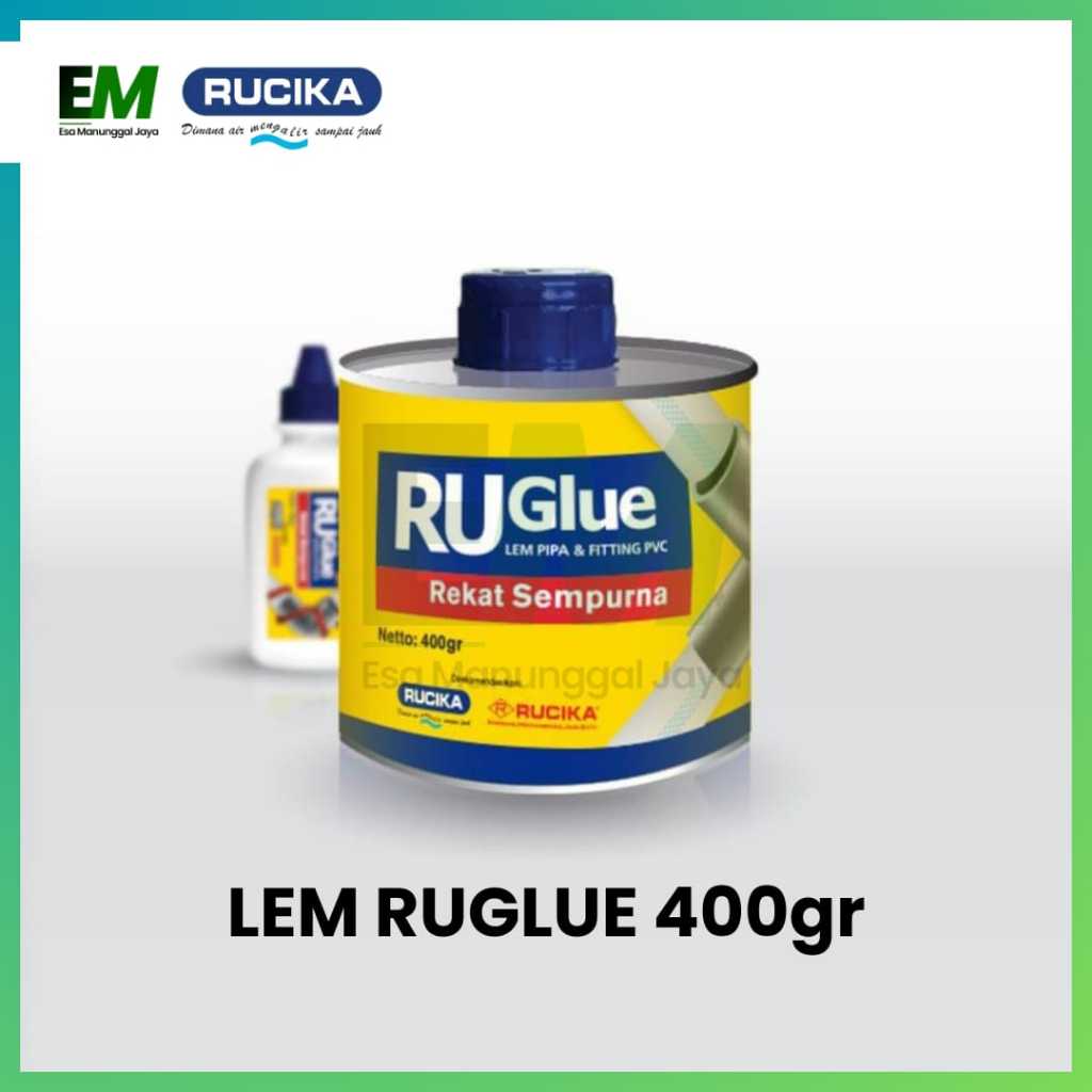 Jual Lem Pipa Ruglue / Lem Pipa PVC Ru glue / 400gr | Shopee Indonesia