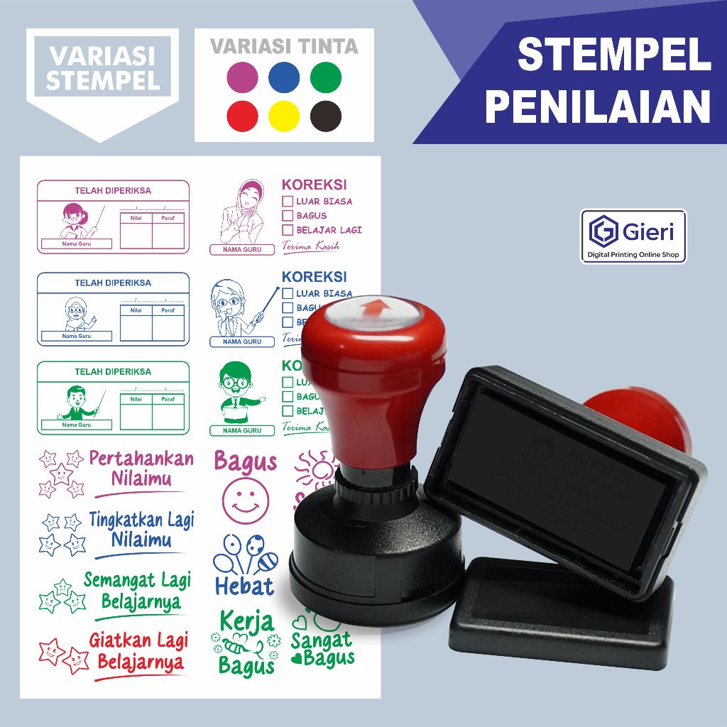 Jual GIERI - STEMPEL PENILAIAN MURAH / CETAK STEMPEL CHECKED REWARD ...