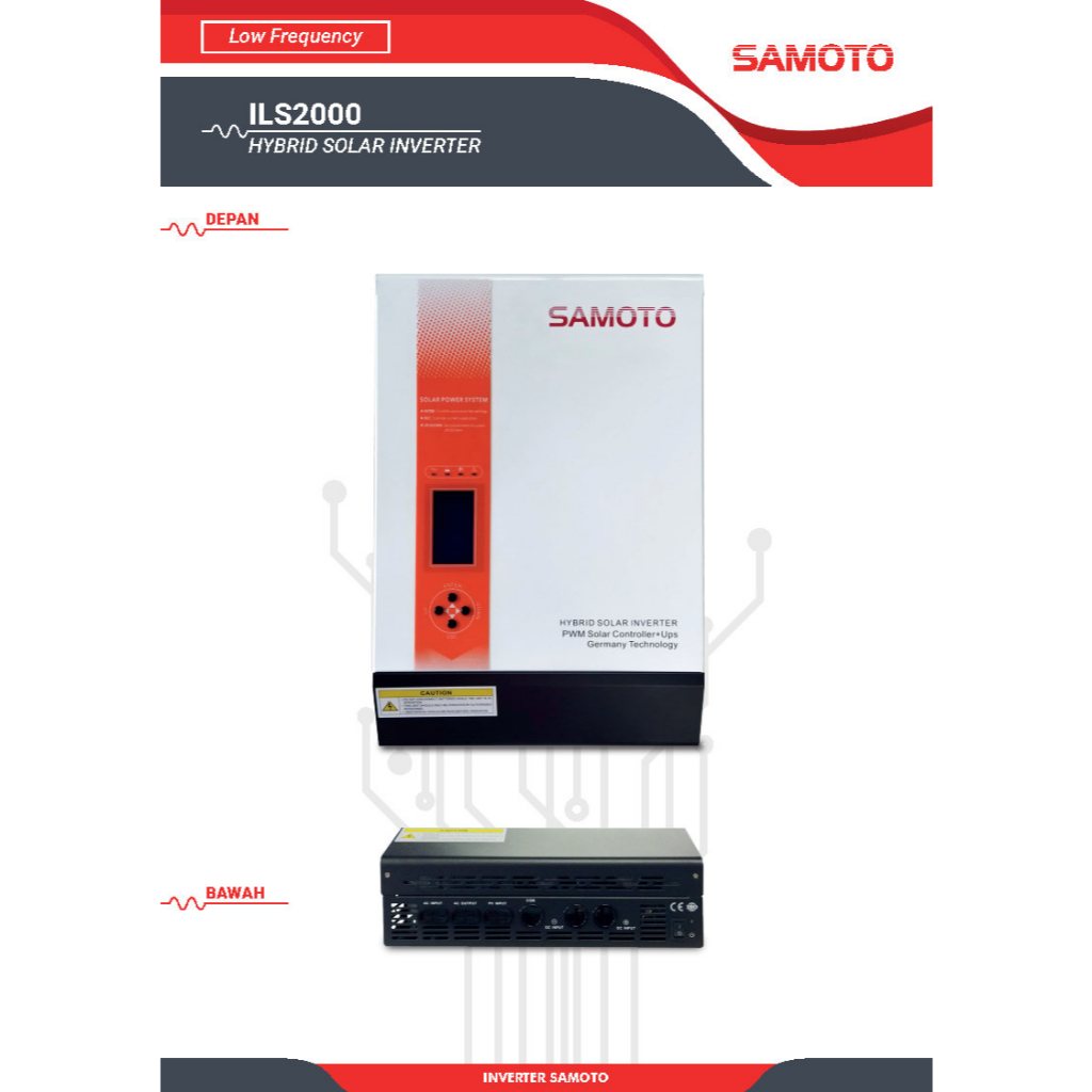Jual SAMOTO Inverter Low Frequency ILS2000 24V 2000VA 1600W Solar Panel ...