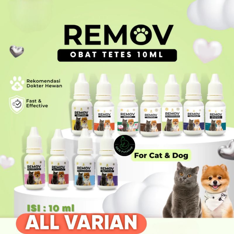 Jual Remov 10ml Obat Kucing Dan Anjing Mengobati Cacing Diare Telinga Muntah Mata Sariawan Demam ...