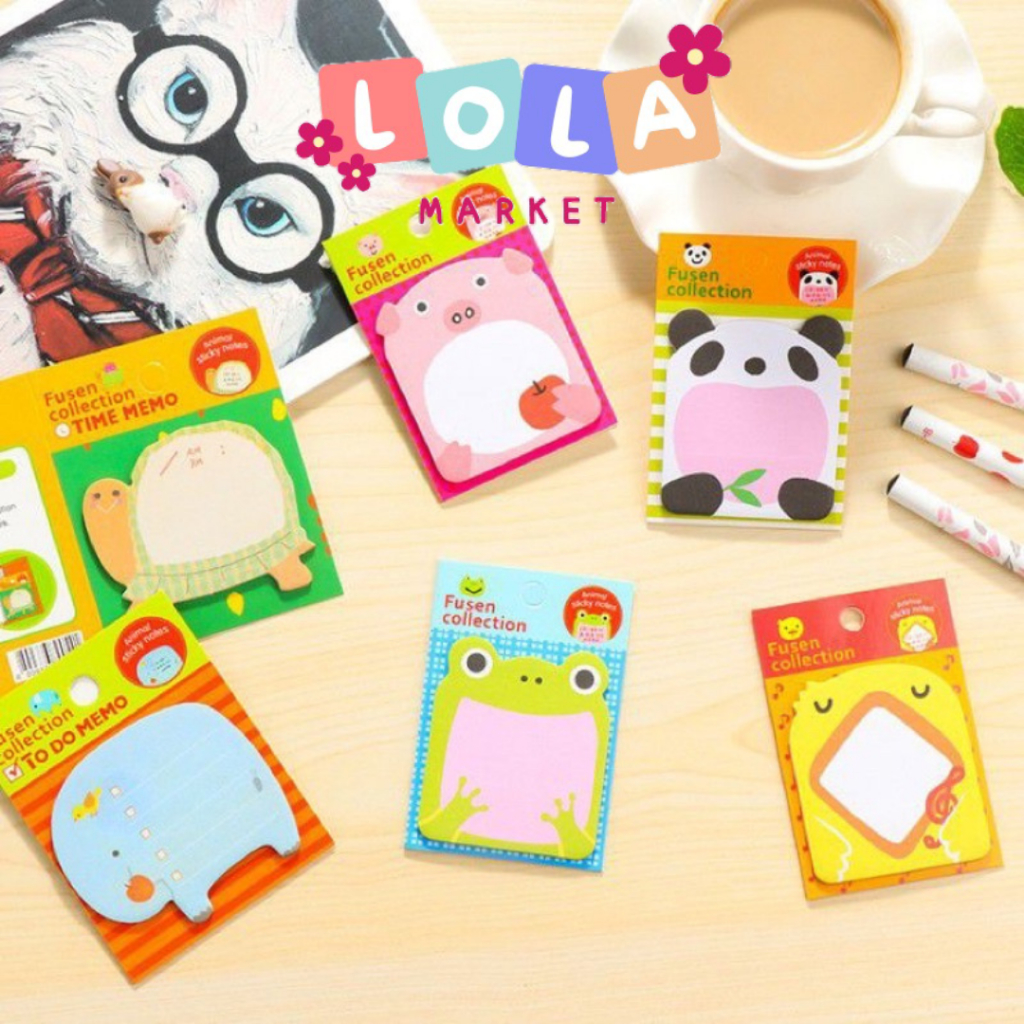 Jual Sticky Note 20 lembar/catatan kecil hewan lucu isi 20 lembar/Post ...