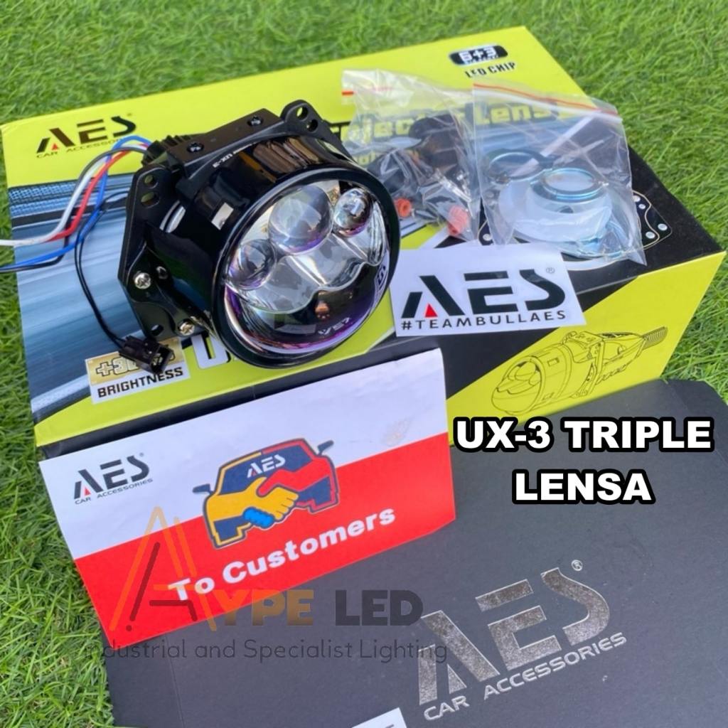 Jual ORIGINAL BILED AES UX-3 80 WATT 3 INCHI BLUELENS PROJECTOR LENS ...