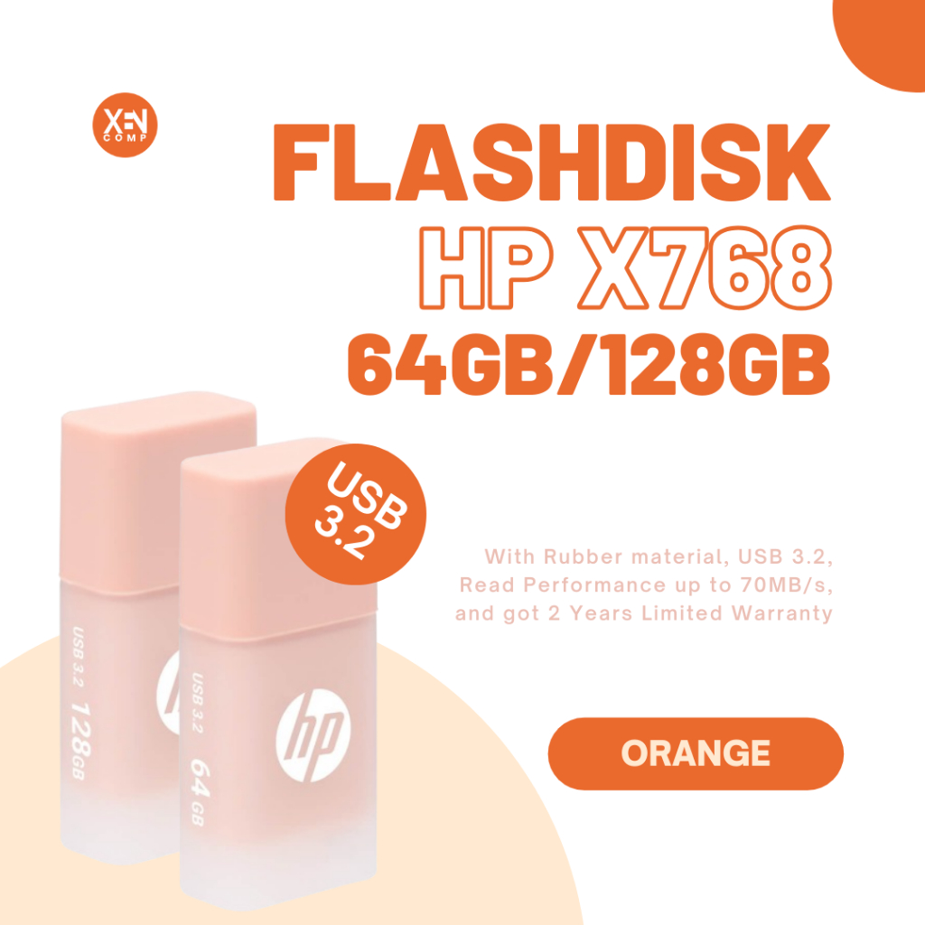 Jual Flashdisk HP X768 64GB 128GB USB 3.2 Rubber Material | Shopee ...