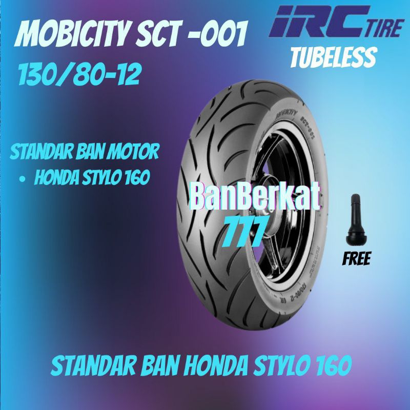 Jual PROMO Ban Belakang motor Honda STYLO 160 IRC MOBICITY SCT 001 ...