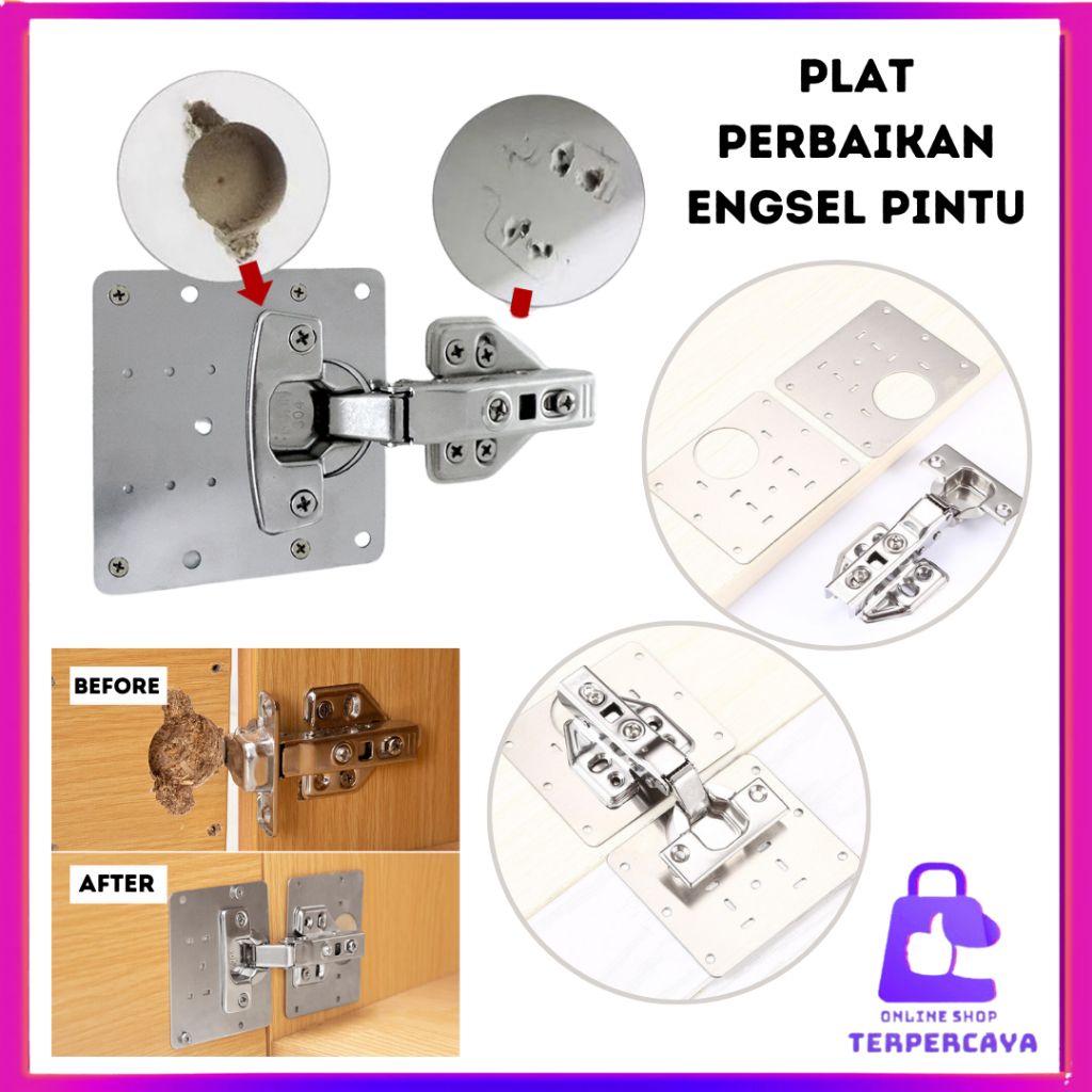 Jual OST Plat Perbaikan Engsel Pintu Lemari/Plat Engsel Pintu Kabinet ...
