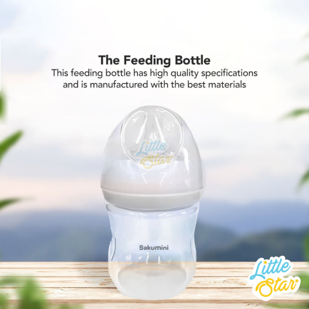 Jual Sakumini Baby Natural Milk Feeding Bottle 120/240 ML Botol Dot ...