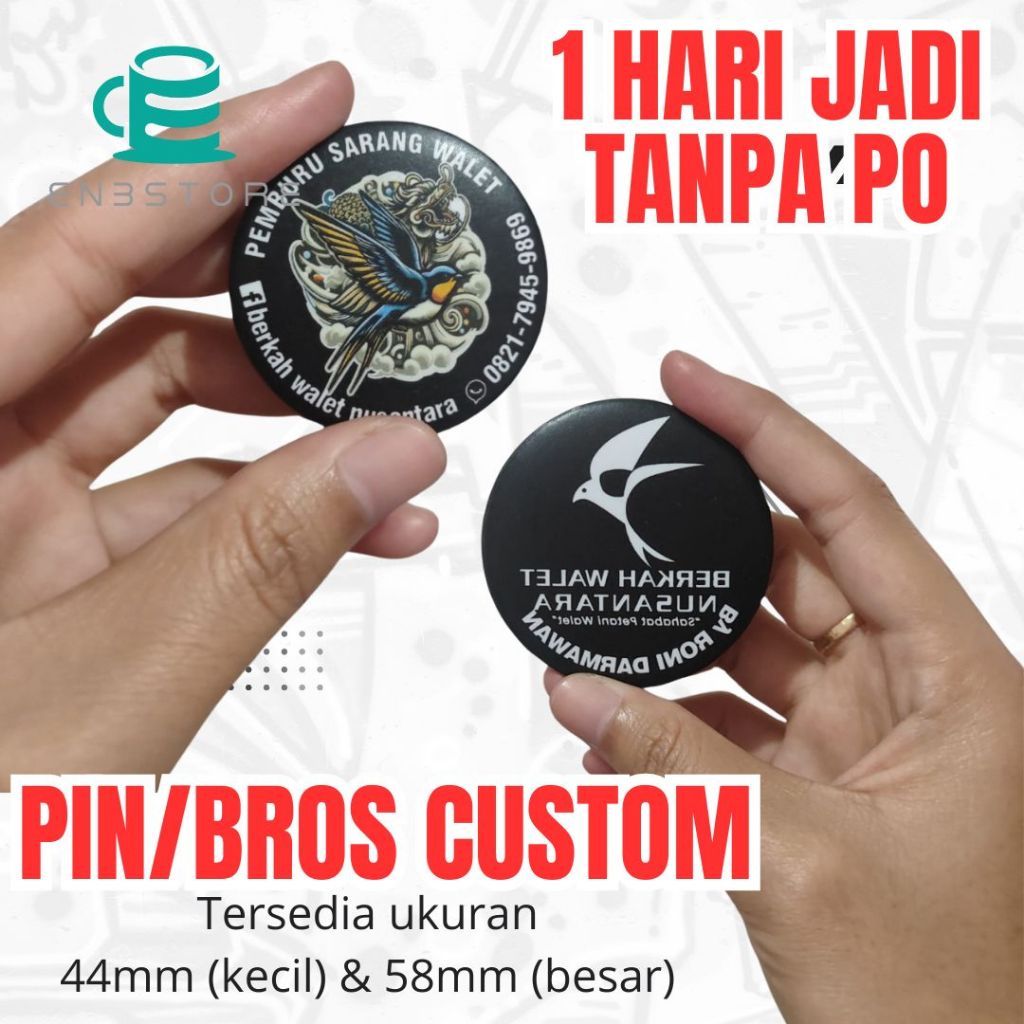 Jual 58mm pin bros custom murah ganci custom bebas request foto anime ...