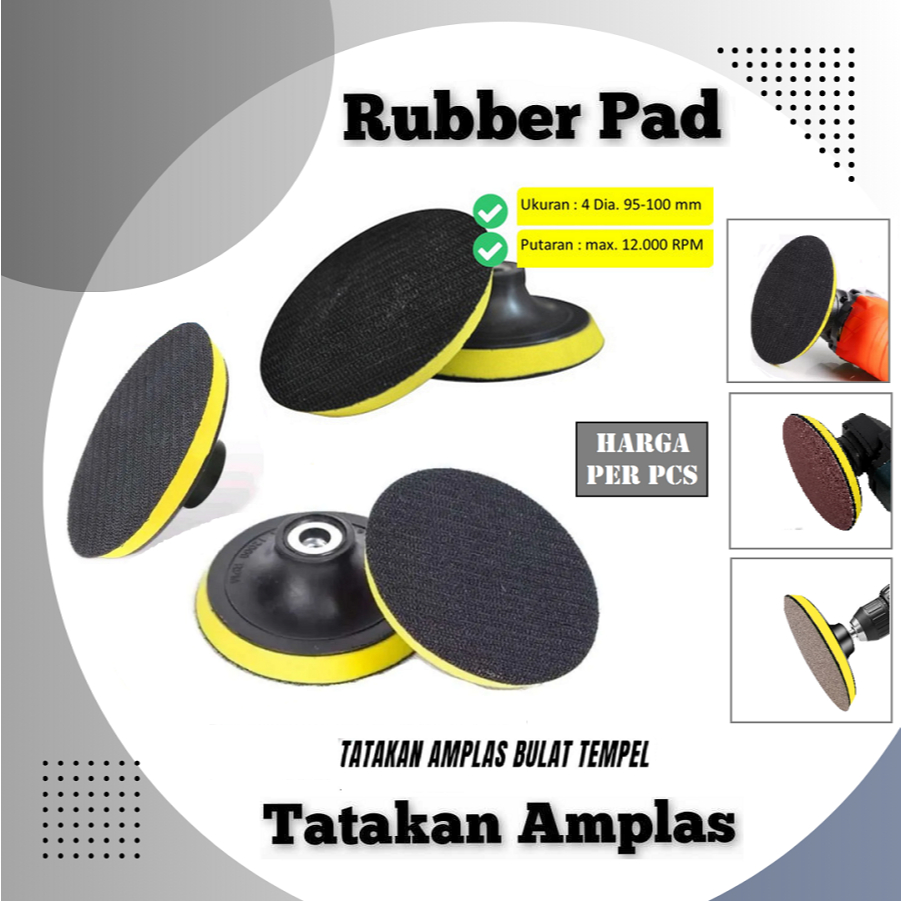 Jual Tatakan Amplas Tatakan Kretekan Amplas Bulat Velcro 4" 4 Inch ...