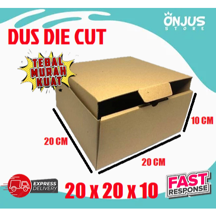 Jual KARDUS BOX KARTON PACKING DUS PIZZA DIE CUT CA2 POLOS 20 cm x 20 ...