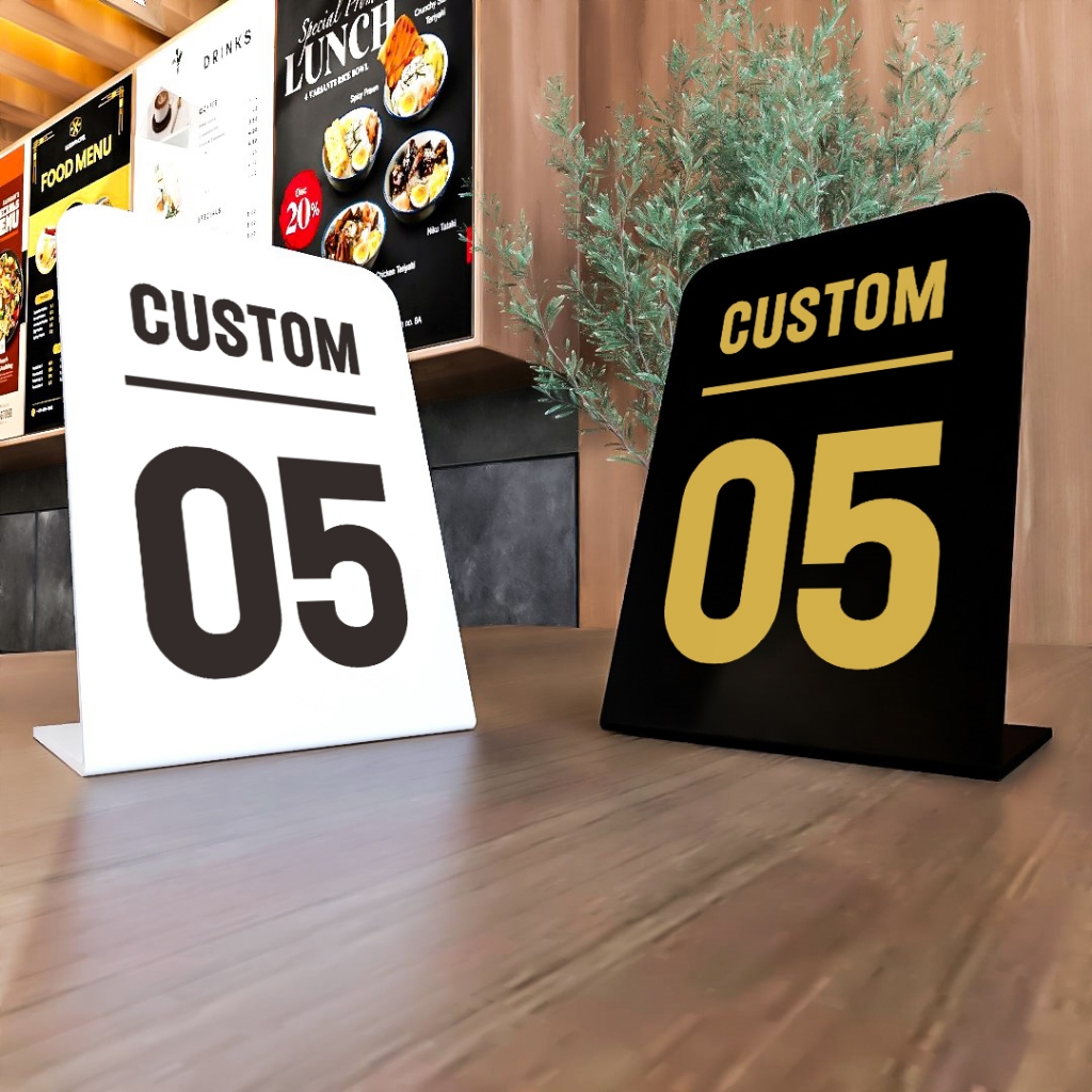 Jual NOMOR MEJA ACRYLIC PREMIUM / NO MEJA ACRYLIC UKURAN 8 X 12 / NOMOR ...