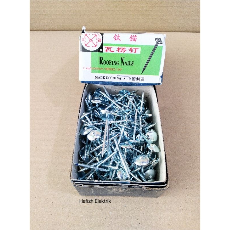 Jual Paku Payung / Paku Seng / Paku Atab / Roofing Nails 1¾ Inci ...