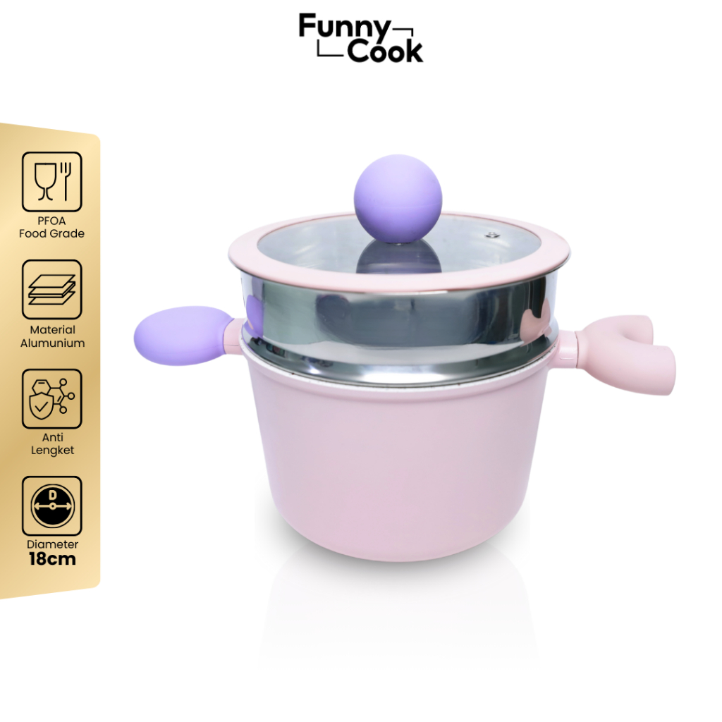 Jual FUNNYCOOK Korean Steamer Pan Panci Kukus Susun Panci Susu Panci ...