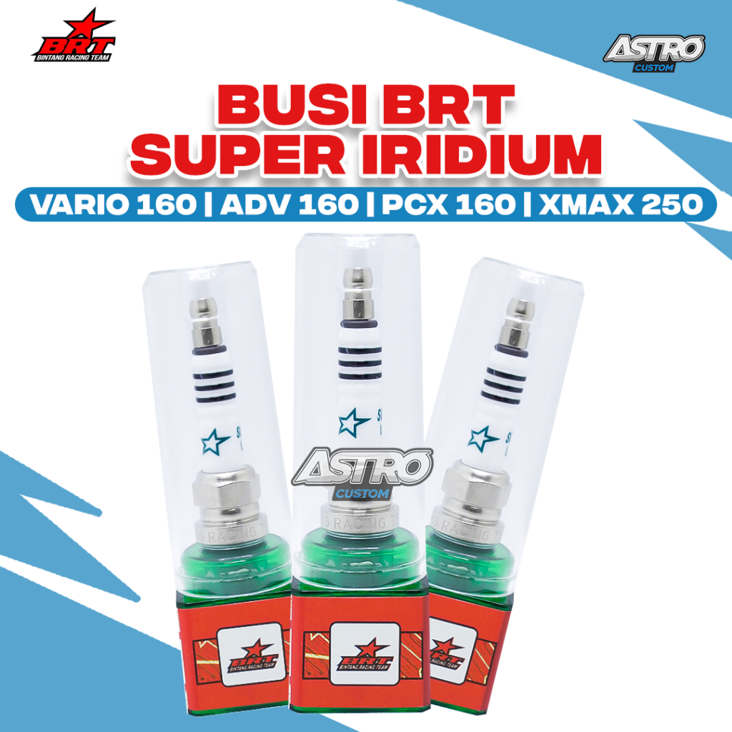 Jual Busi Racing BRT VARIO 160 PCX 160 ADV 160 X-MAX 250 Super Iridium BRT LMAR8L-9B Spark Plug ...