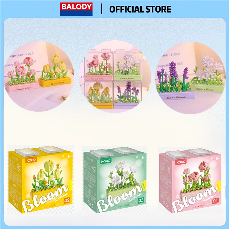 Jual BALODY Bricks Bunga Blok Bunga Bata Nano Bunga Buket Nano Block ...