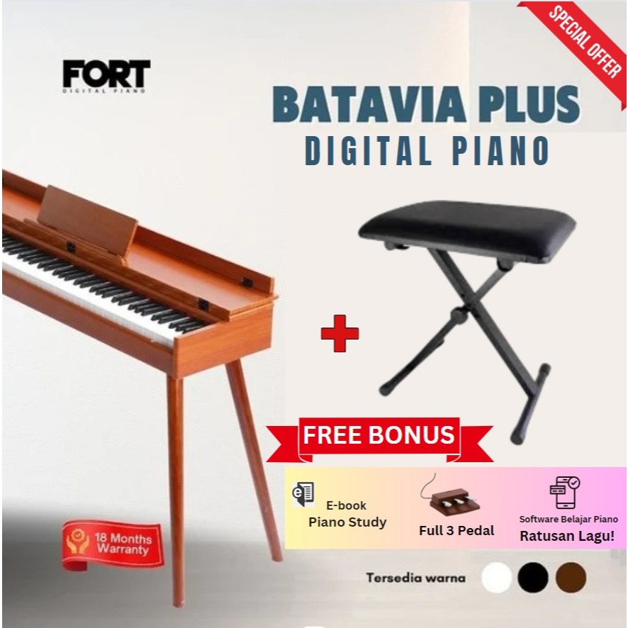 Jual Digital Piano Fort Batavia PLUS + Garansi Resmi / BataviaPLUS ...