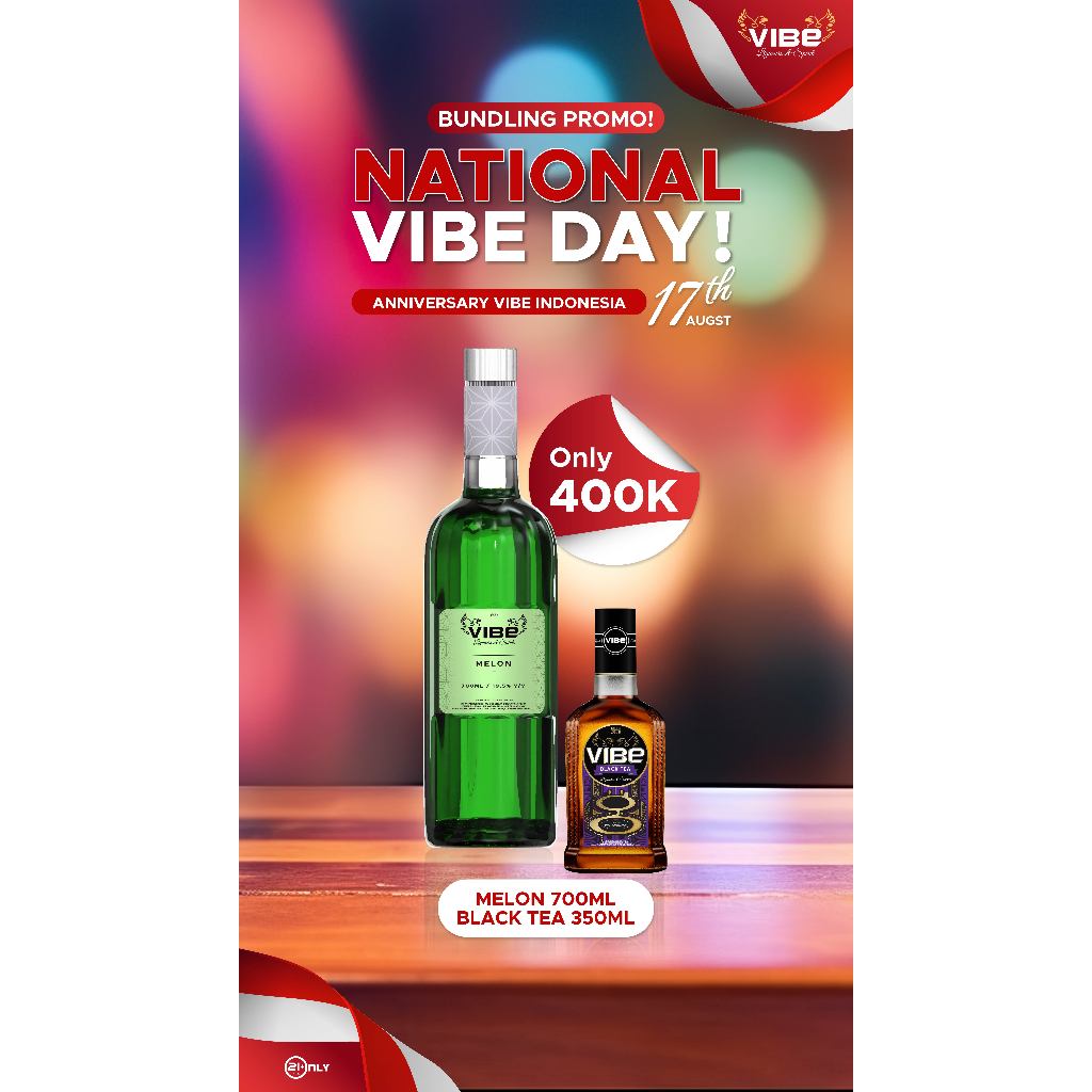 Jual Paket bundling Vibe black tea 350 ML + vibe melon 700 ML | Shopee ...