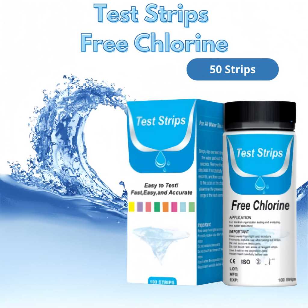 Jual Tes Kualitas Air Water Chlorine Alat Strip Test klorin isi 50 ...
