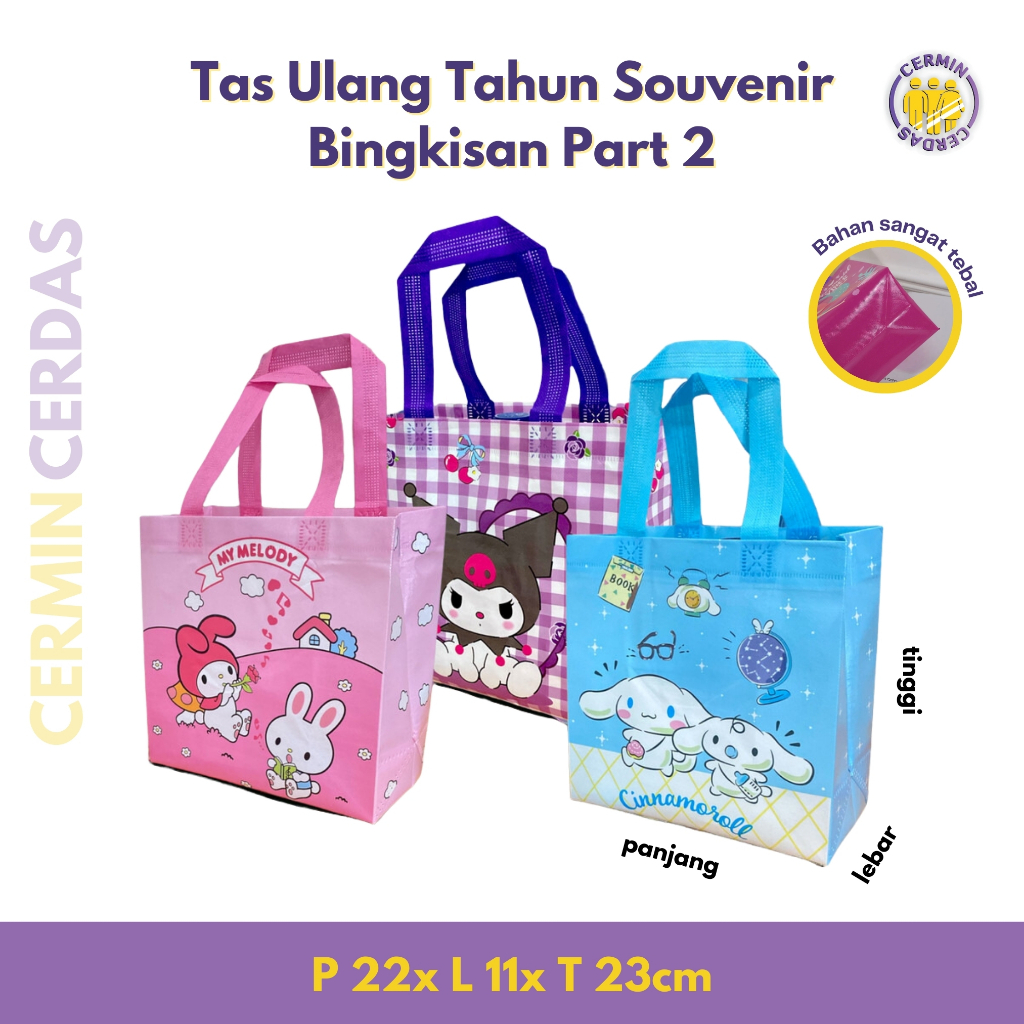 Jual Tas Ulang Tahun Anak 22x23 Goodie Bag Hadiah Souvenir Bingkisan ...