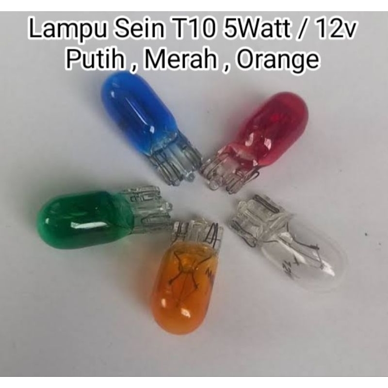 Jual Dop Lampu Sen Sein Kota Reting Colok T10 Putih Orange Merah 5w/12v ...