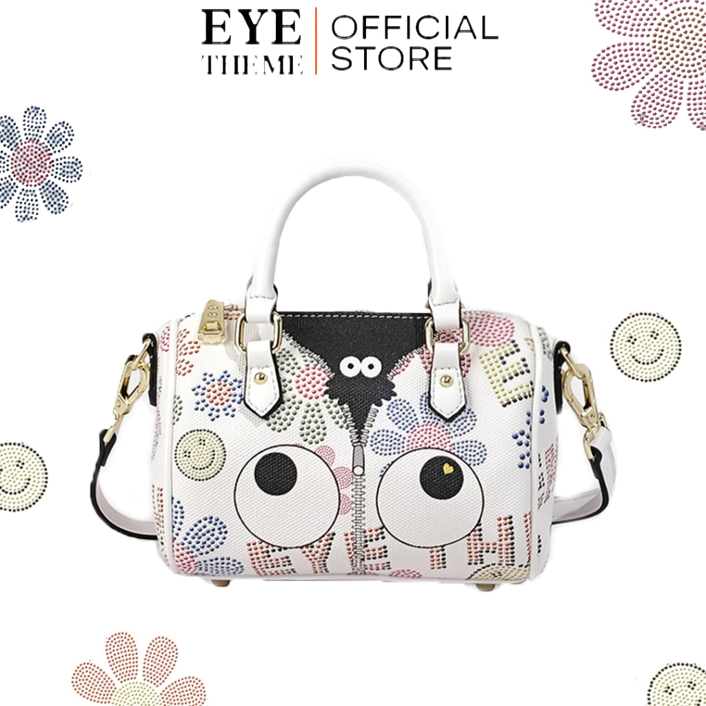Jual EYE THEME ~ Tas Wanita Emeline Daisy Smiley Eye Theme Printed Mini ...