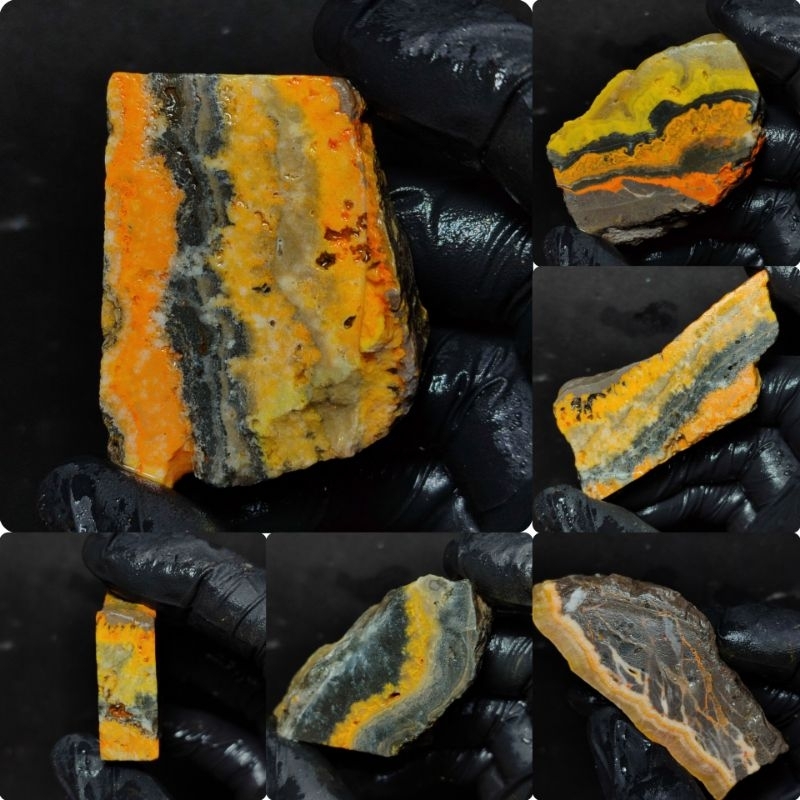 Jual Bumblebee jasper/batu oncom/Bahanan batu Bumblebee/lempengan batu ...
