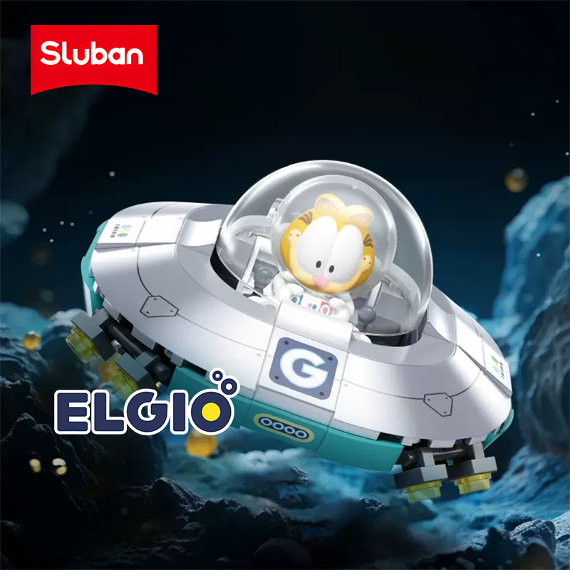 Jual Sluban Bricks Garfield Space Astronaut Cat UFO B1223 | Shopee ...