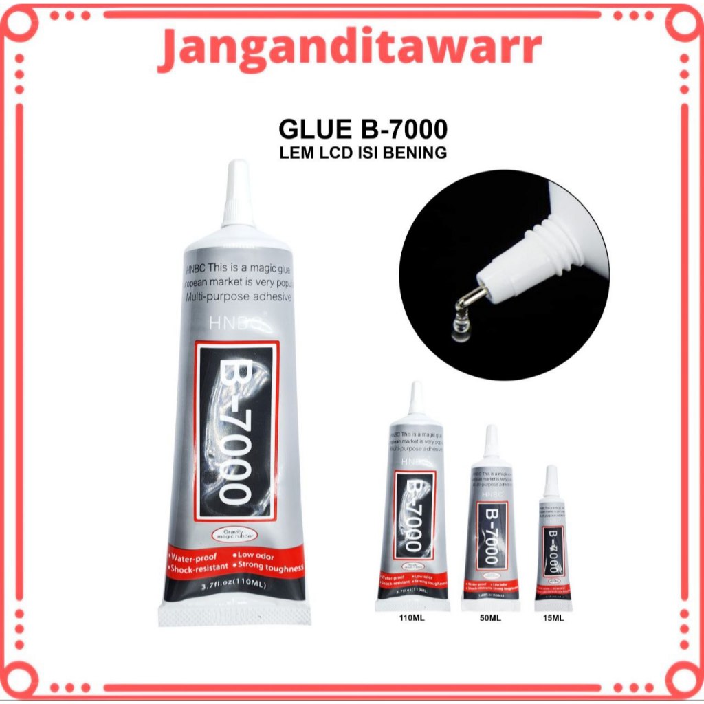 Jual Glue Lem LCD T-7000 B-7000 T-8000 Hitam Lem LCD Touchscreen Lem LCD Hp Lem Perekat ...