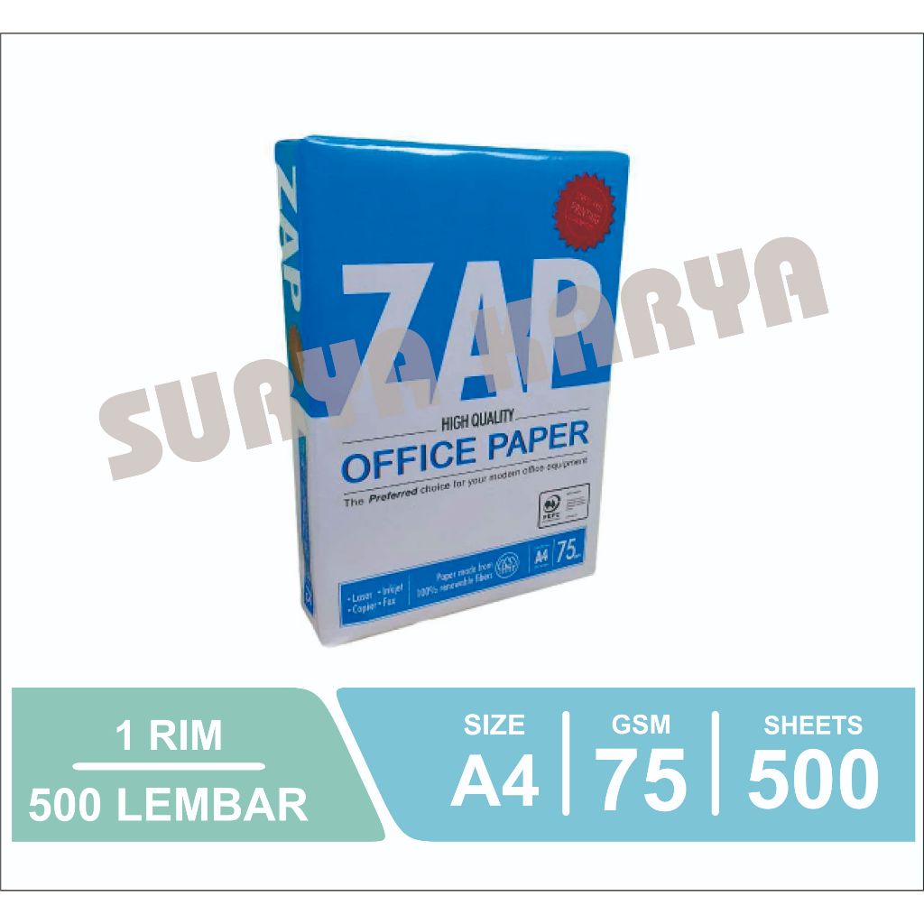 Jual Kertas hvs A4 75gr ZAP copy paper | Shopee Indonesia