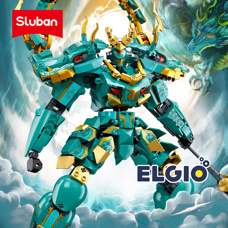 Jual Sluban Bricks Robot Naga Dragon QingLong Mecha B1235 | Shopee ...