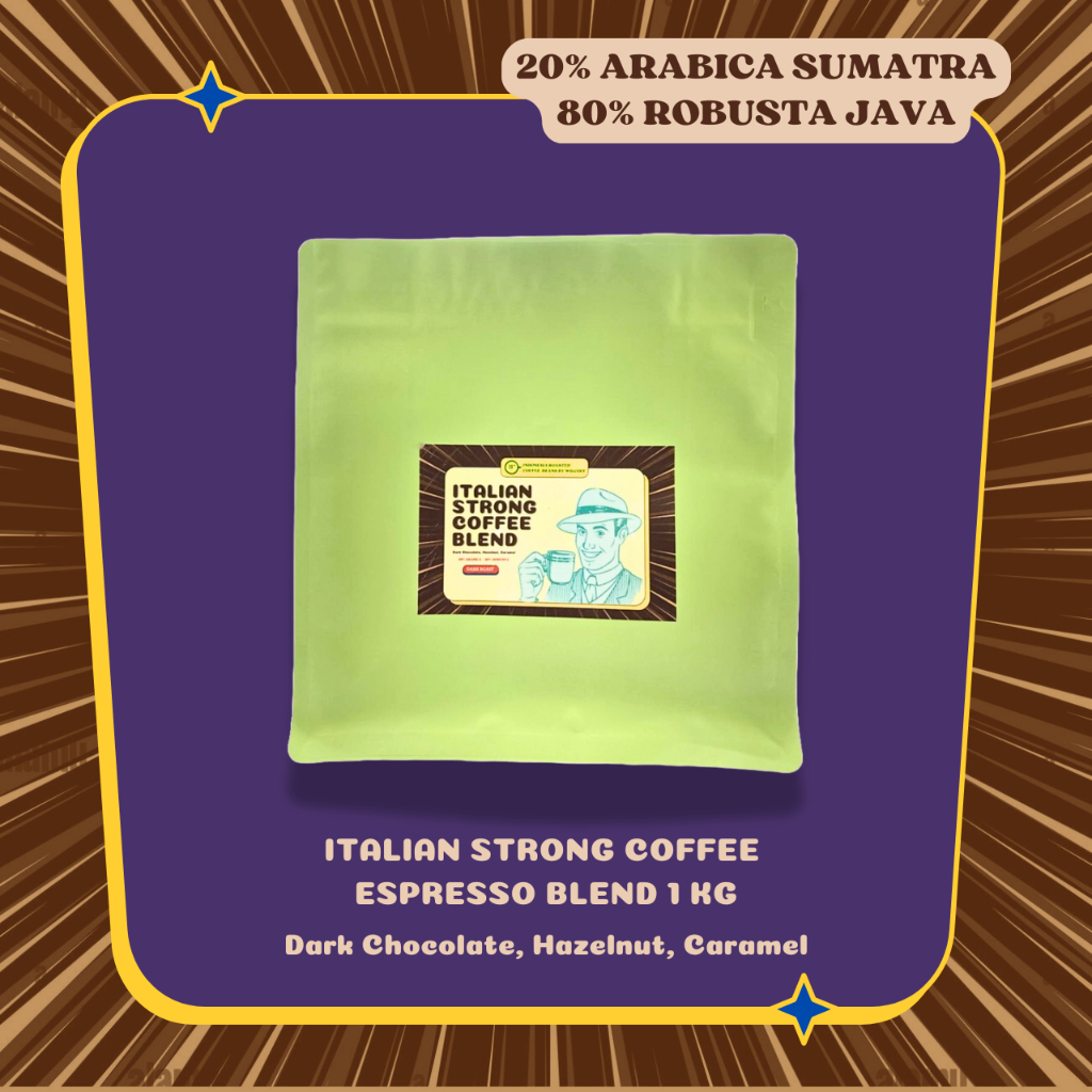 Jual Kopi Arabika Robusta ITALIAN STRONG COFFEE ESPRESSO BLEND kopi ...